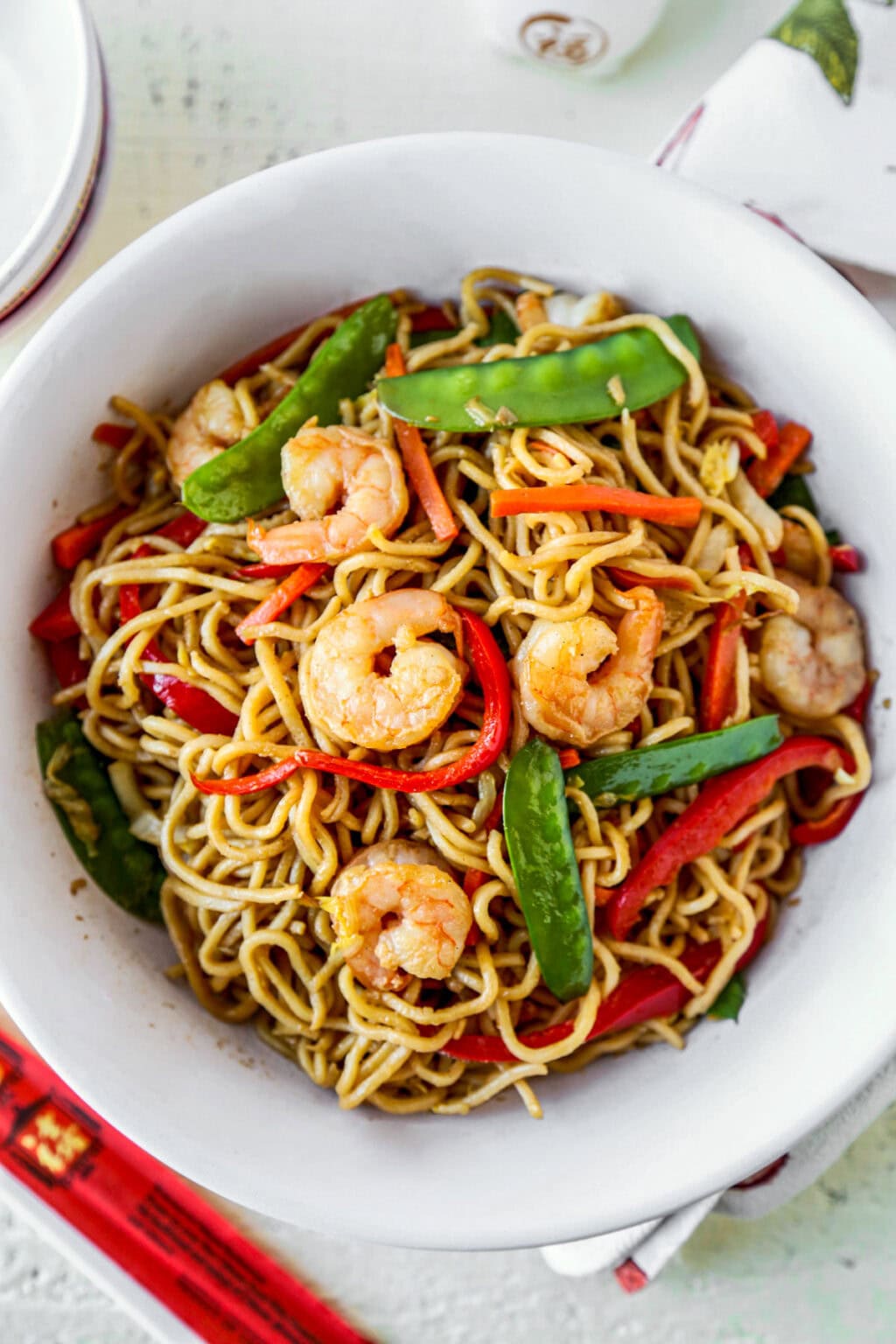 Shrimp Lo Mein - 虾捞面 | Pickled Plum