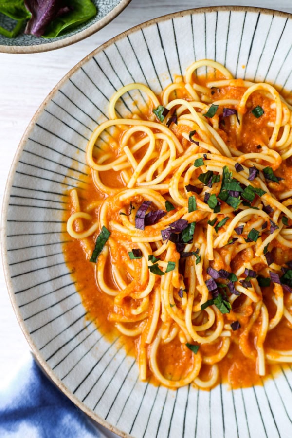 Chilled Japanese Tomato Shiso Pasta | Pickled Plum