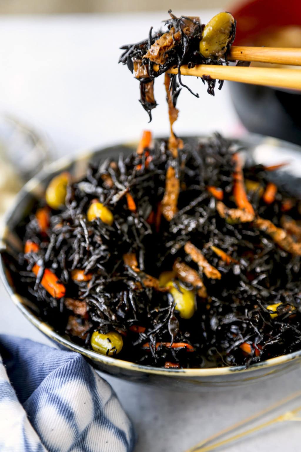 Hijiki Salad (Hijiki No Nimono) | Pickled Plum