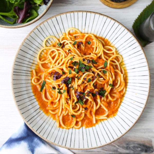 Chilled Japanese Tomato Shiso Pasta | Pickled Plum