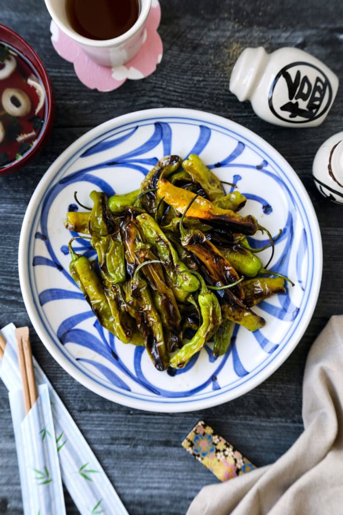 Blistered Shishito Peppers | Pickled Plum