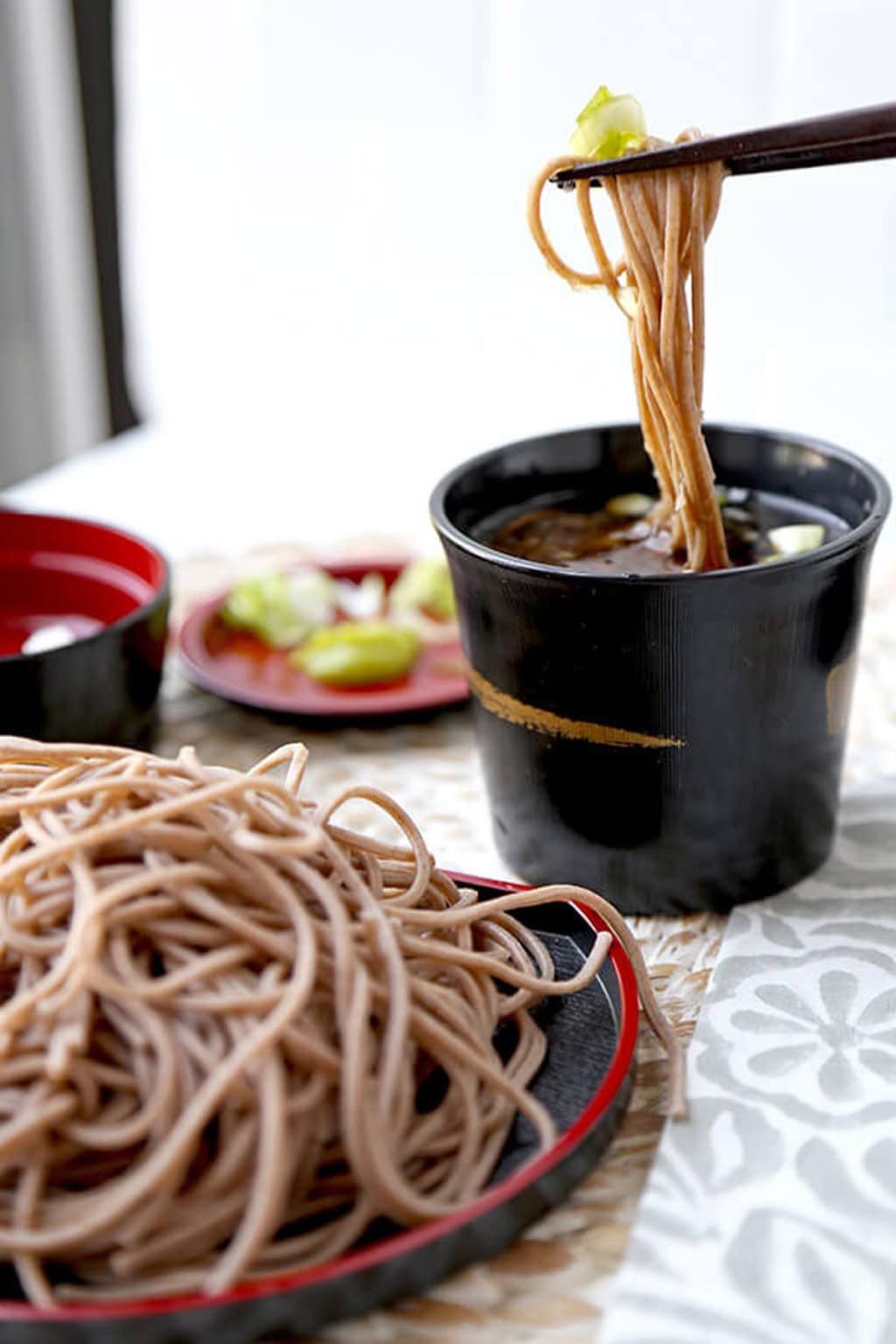 Zaru Soba (Cold Soba Noodles -ざるそば) | Pickled Plum