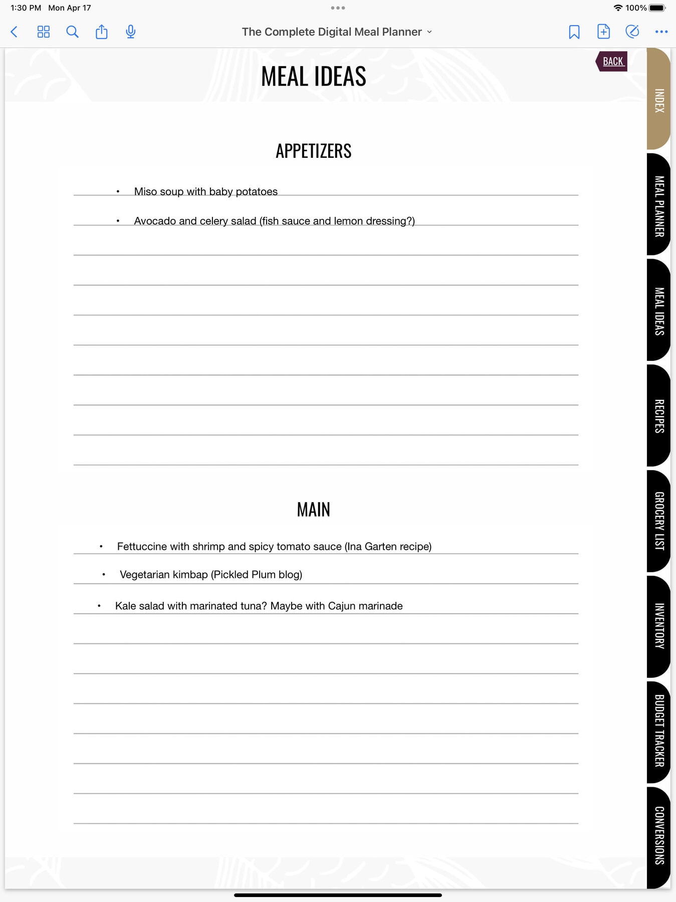 The Complete Digital Meal Planner | Pickled Plum
