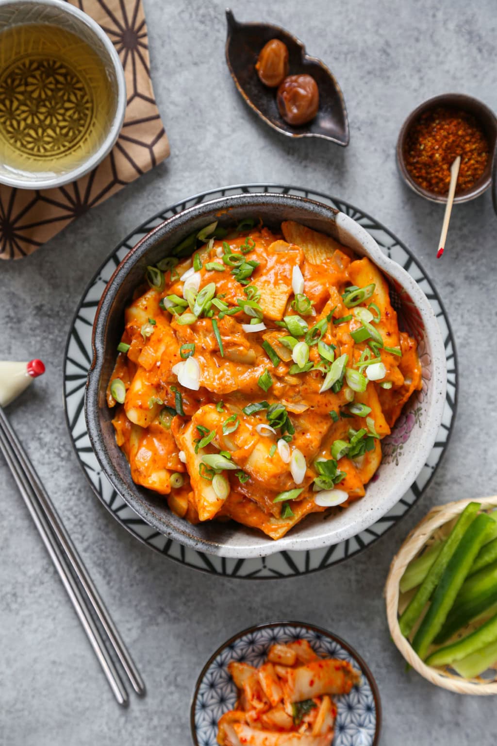 Rose Tteokbokki (Creamy and Spicy Korean Rice Cakes) | Pickled Plum