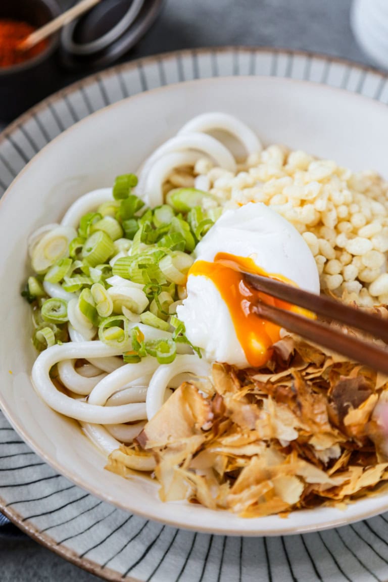 Bukkake Udon (Chilled Udon Noodles With Broth) - Street Food Spectacle