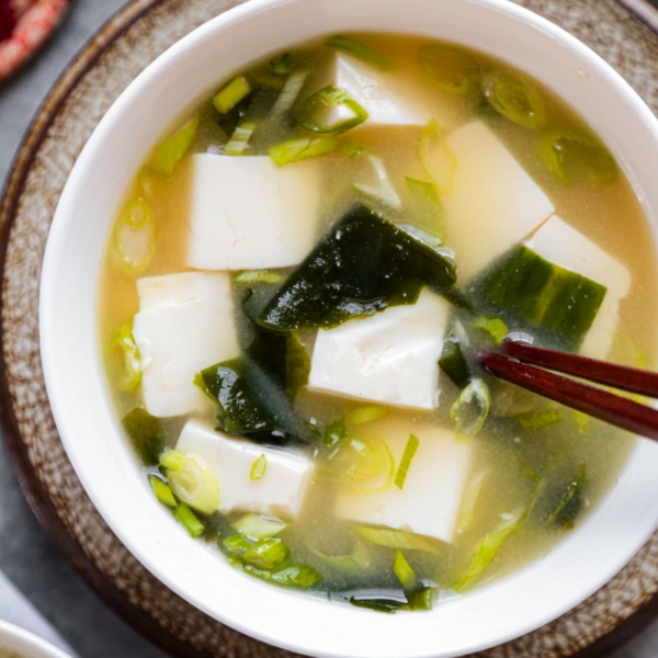 Miso Soup with Tofu and Wakame (味噌汁) | Pickled Plum