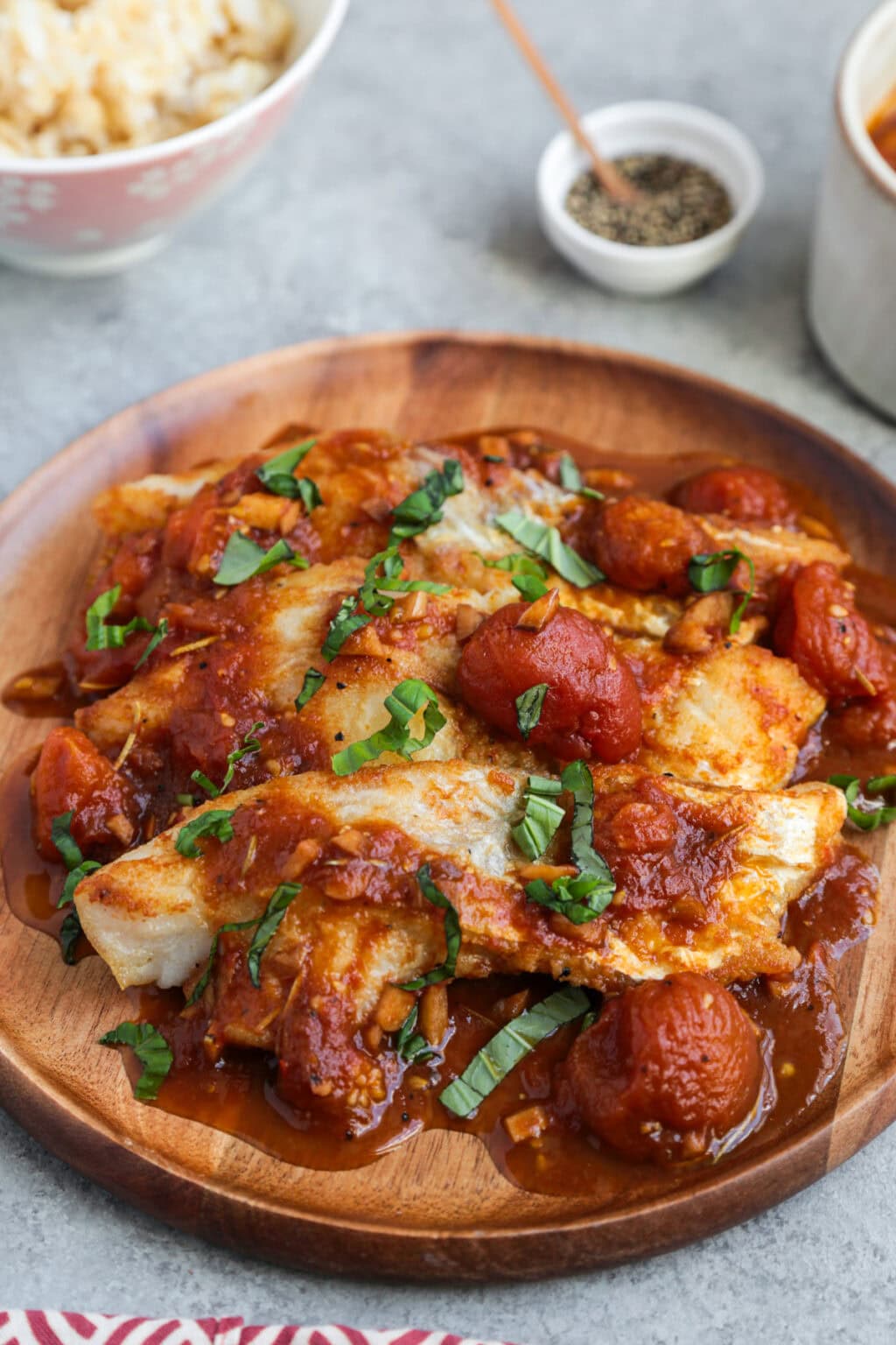 Pan Seared Cod with Tomato Balsamic Sauce | Pickled Plum