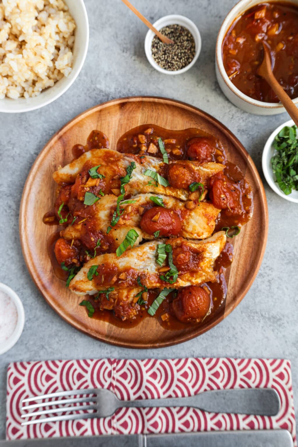 Pan Seared Cod with Tomato Balsamic Sauce | Pickled Plum