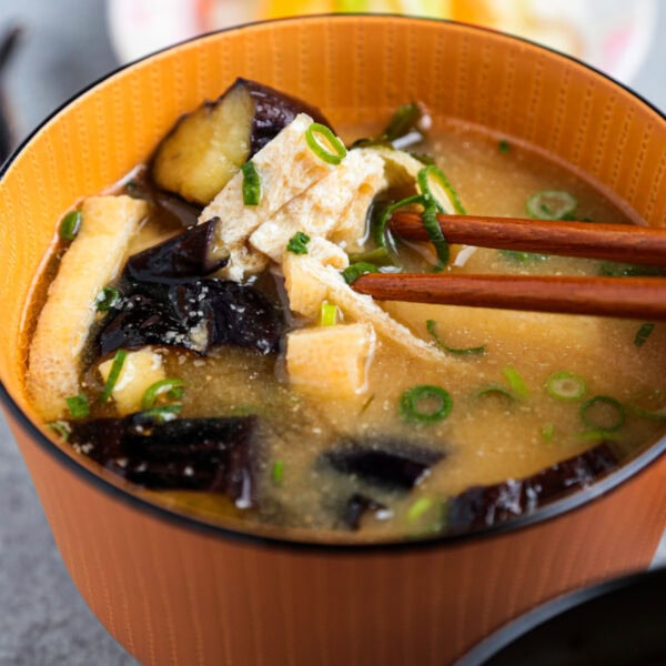 Eggplant Miso Soup (ナスの味噌汁) | Pickled Plum