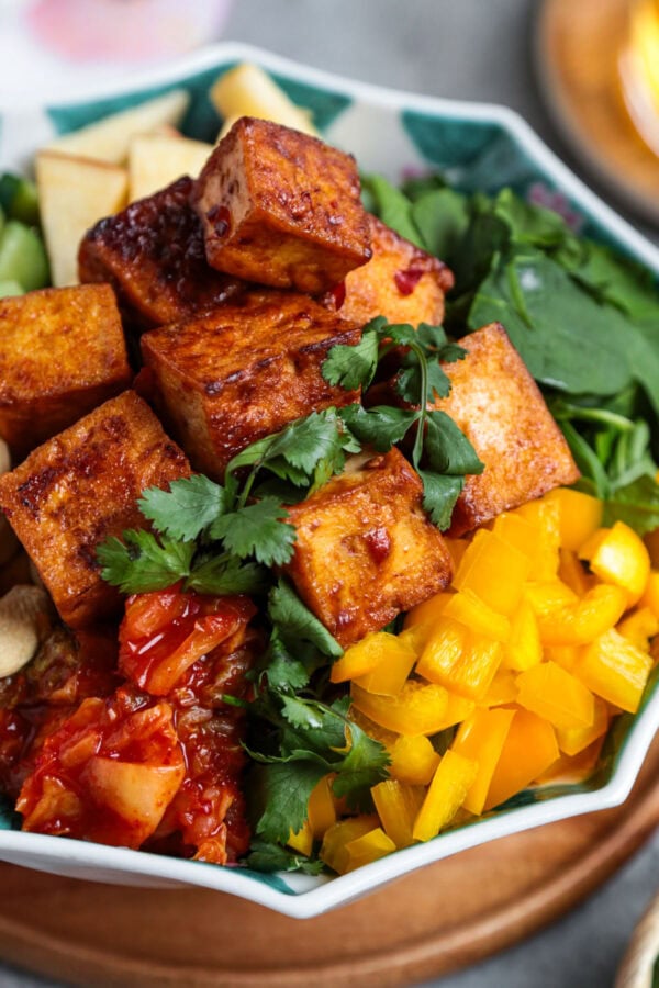 Spicy Tofu Quinoa Bowl | Pickled Plum