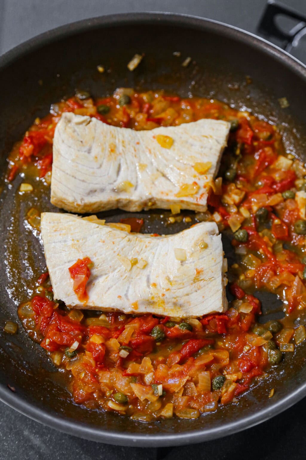 Fish Provençale with Fresh Tomatoes & Capers
