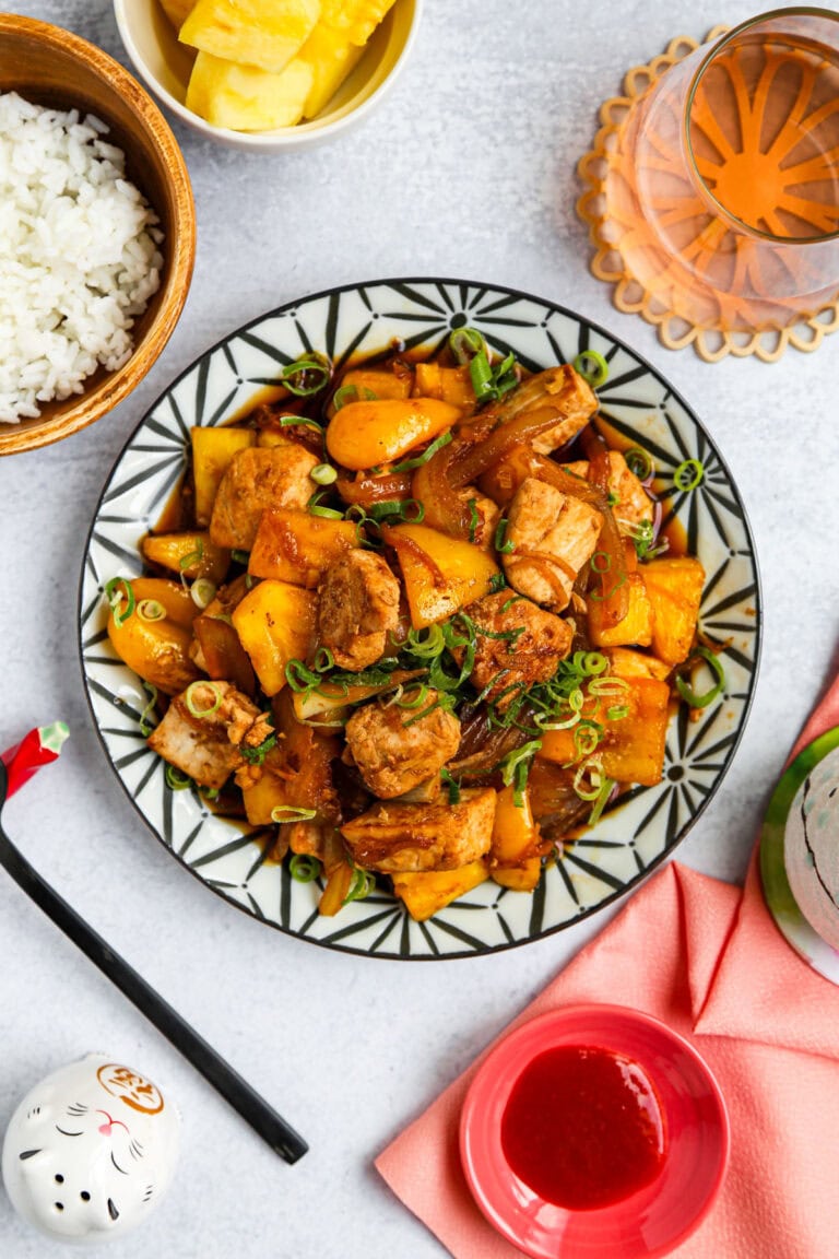 Fish and Pineapple Stir Fry (Sweet & Sour Chinese-Style Dinner)